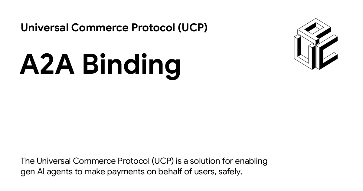 A2A Binding - Universal Commerce Protocol (UCP)