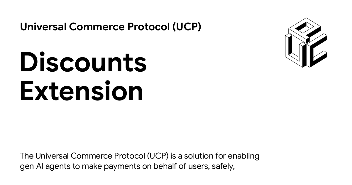 Discounts Extension - Universal Commerce Protocol (UCP)
